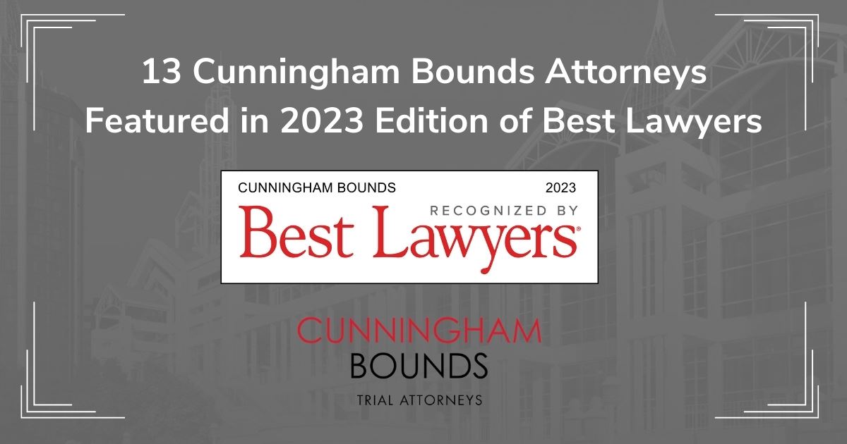 Best Lawyers® Honors 13 Cunningham Bounds Attorneys in 2023 Edition